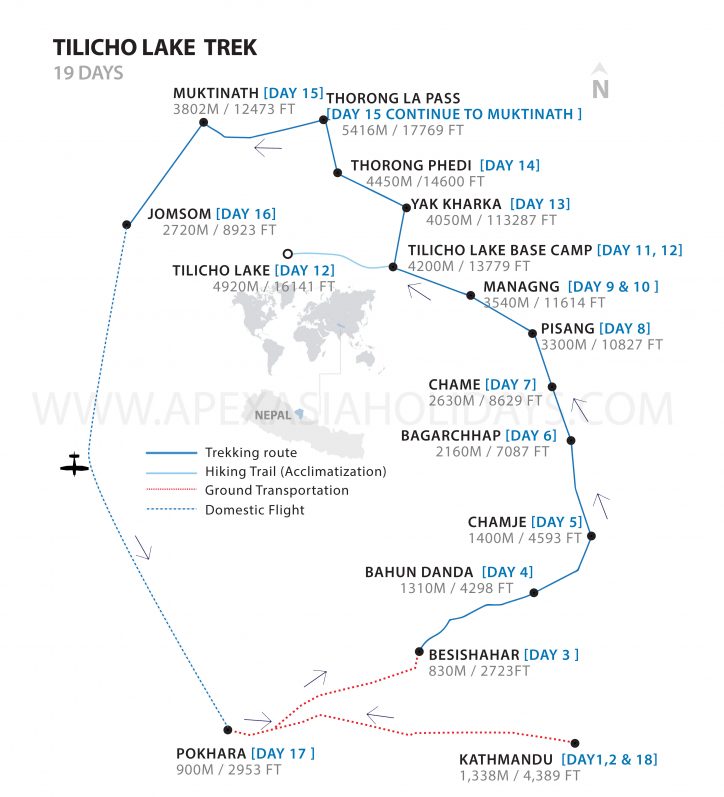 Tilicho Lake Trek - A hightest lake of Nepal | Apex Asia Holidays